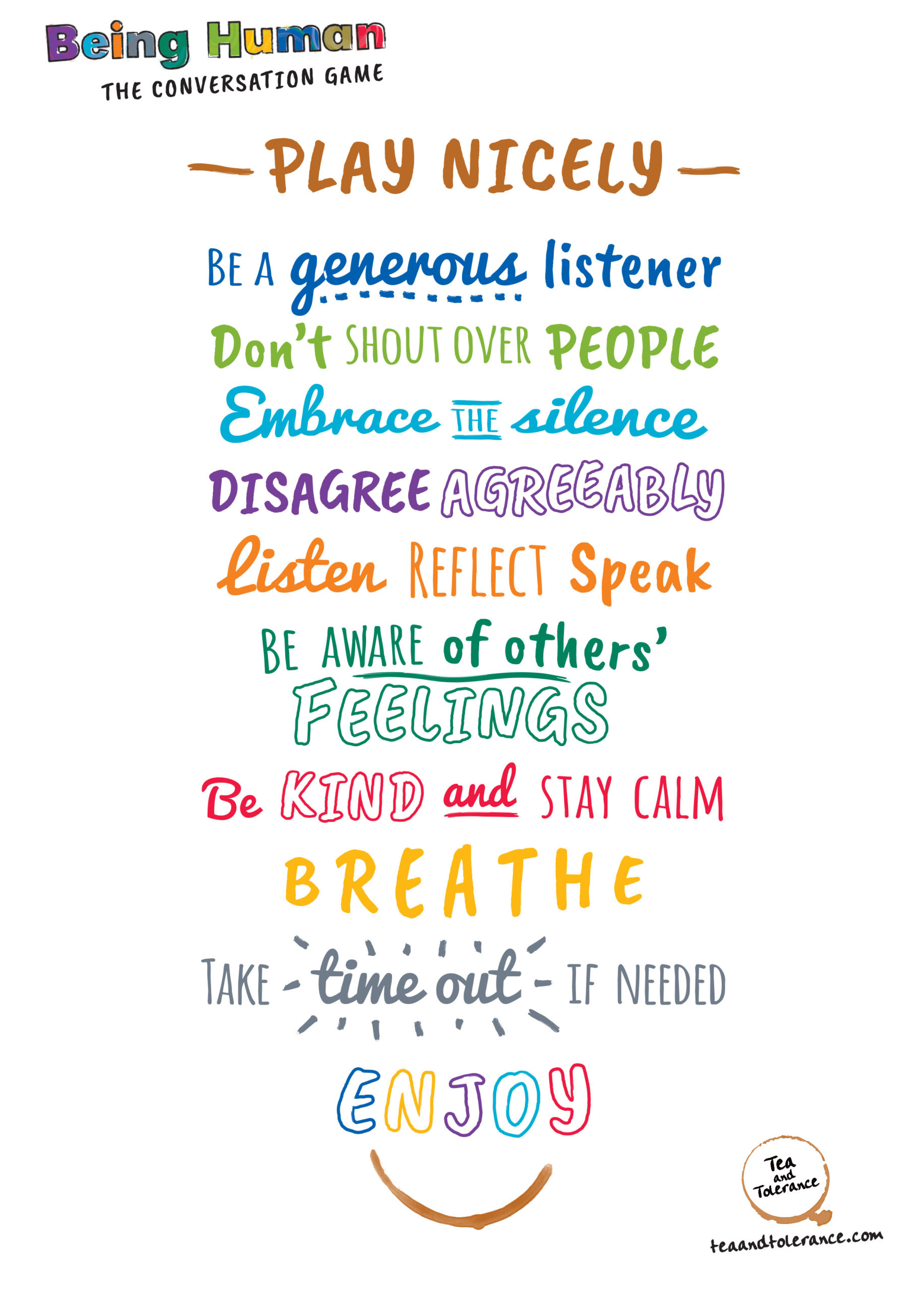 Being Human | TheConversation Game - Tea and Tolerance